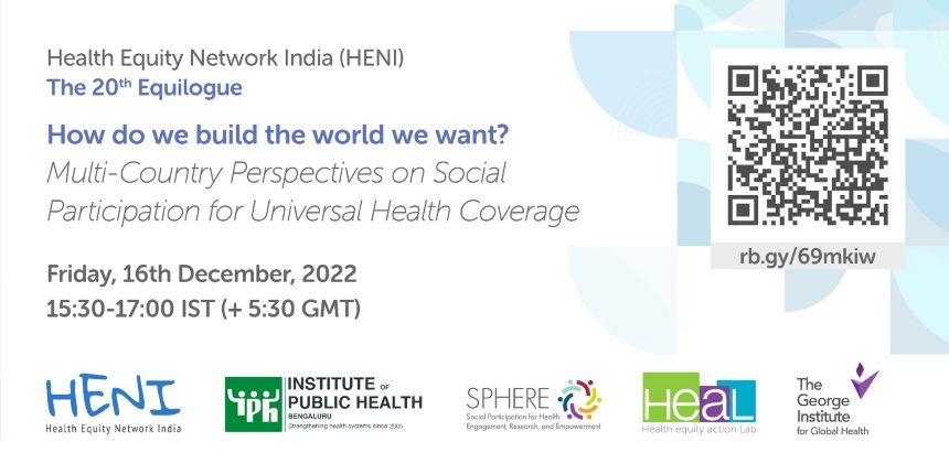 Blog: How do we build the world we want? Social participation for Universal Health Coverage ...