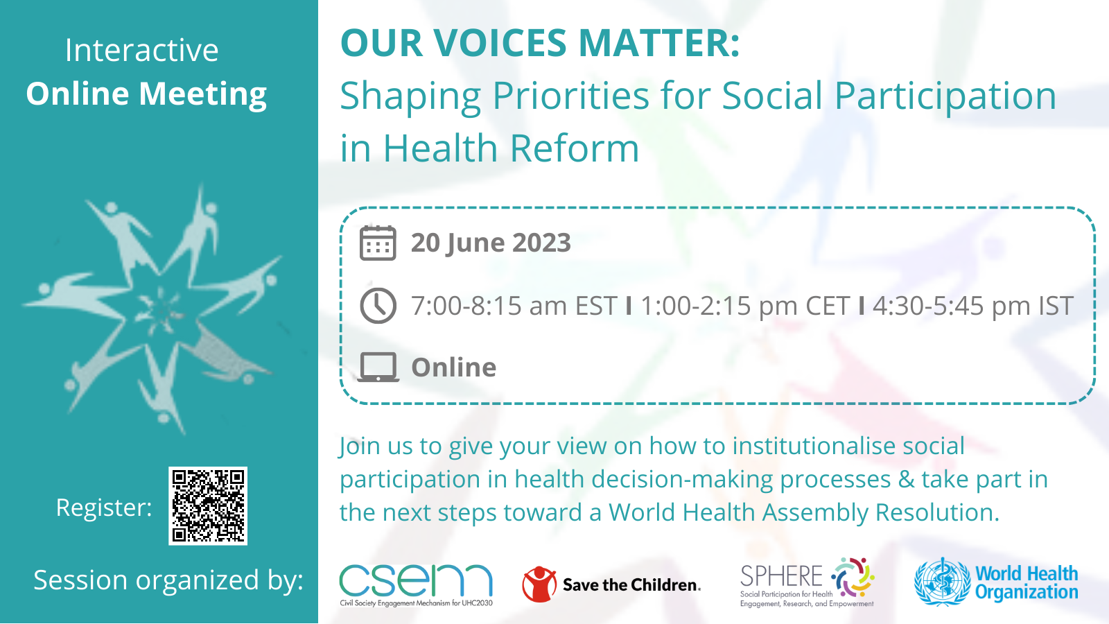 Our Voices Matter: Shaping Priorities for Social Participation in Health Reform – Sphere Together